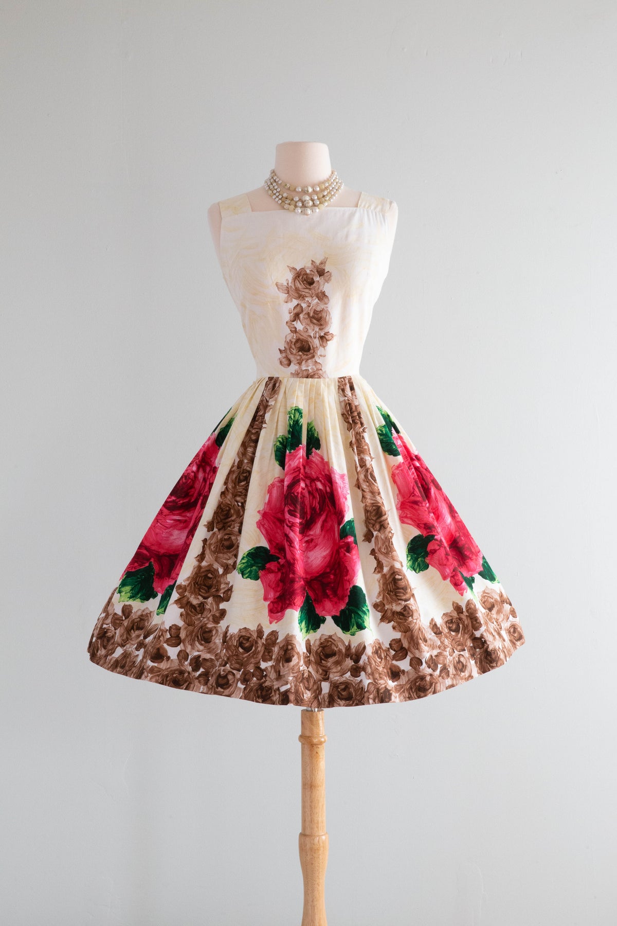 Iconic Don Loper Early 1960's Cotton Rose Print Dress / Small – Xtabay ...