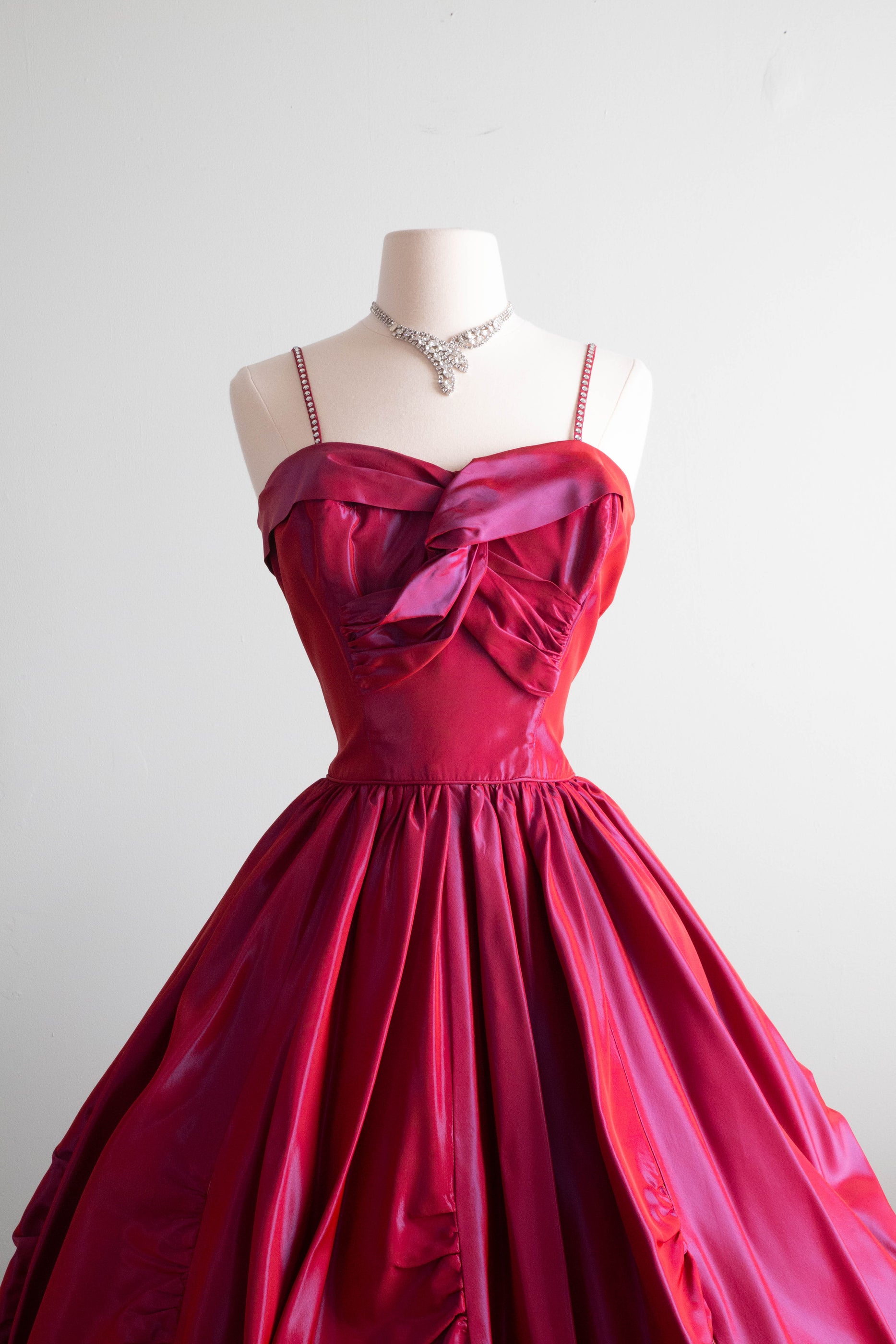 Luscious 1950's Iridescent Red & Violet Bubble Skirt Party Dress / Sma ...