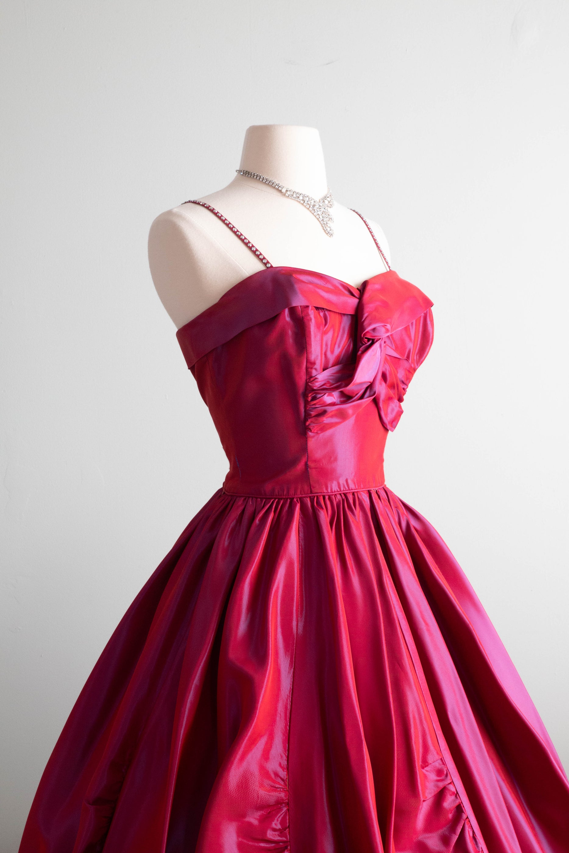 Luscious 1950's Iridescent Red & Violet Bubble Skirt Party Dress / Sma ...