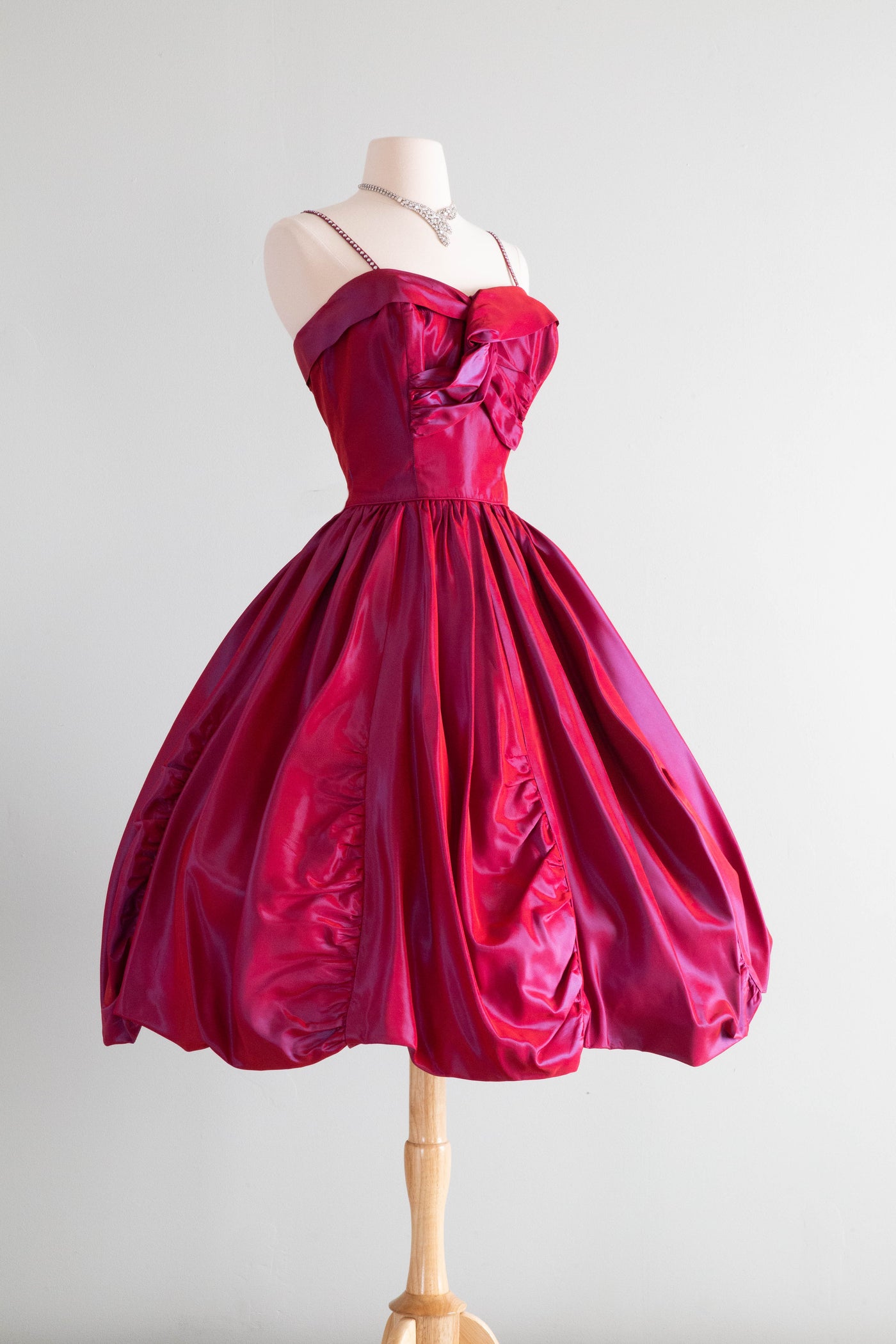 Luscious 1950's Iridescent Red & Violet Bubble Skirt Party Dress / Sma ...