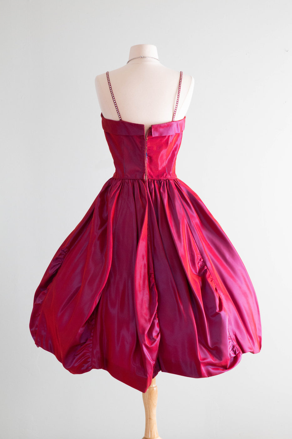 Luscious 1950's Iridescent Red & Violet Bubble Skirt Party Dress / Sma ...