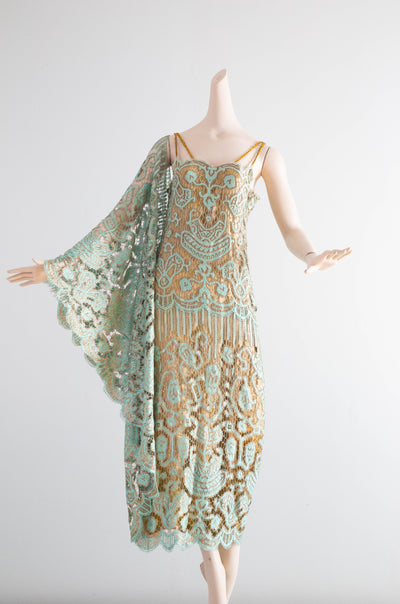 Museum Quality Rare 1920's Sally Milgrim Egyptian Revival Couture Even ...