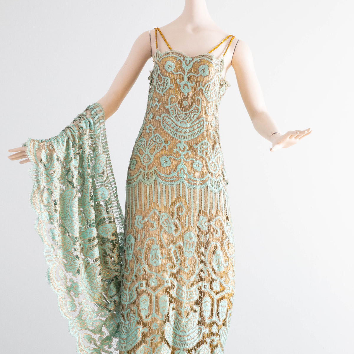 Museum Quality Rare 1920's Sally Milgrim Egyptian Revival Couture Even ...