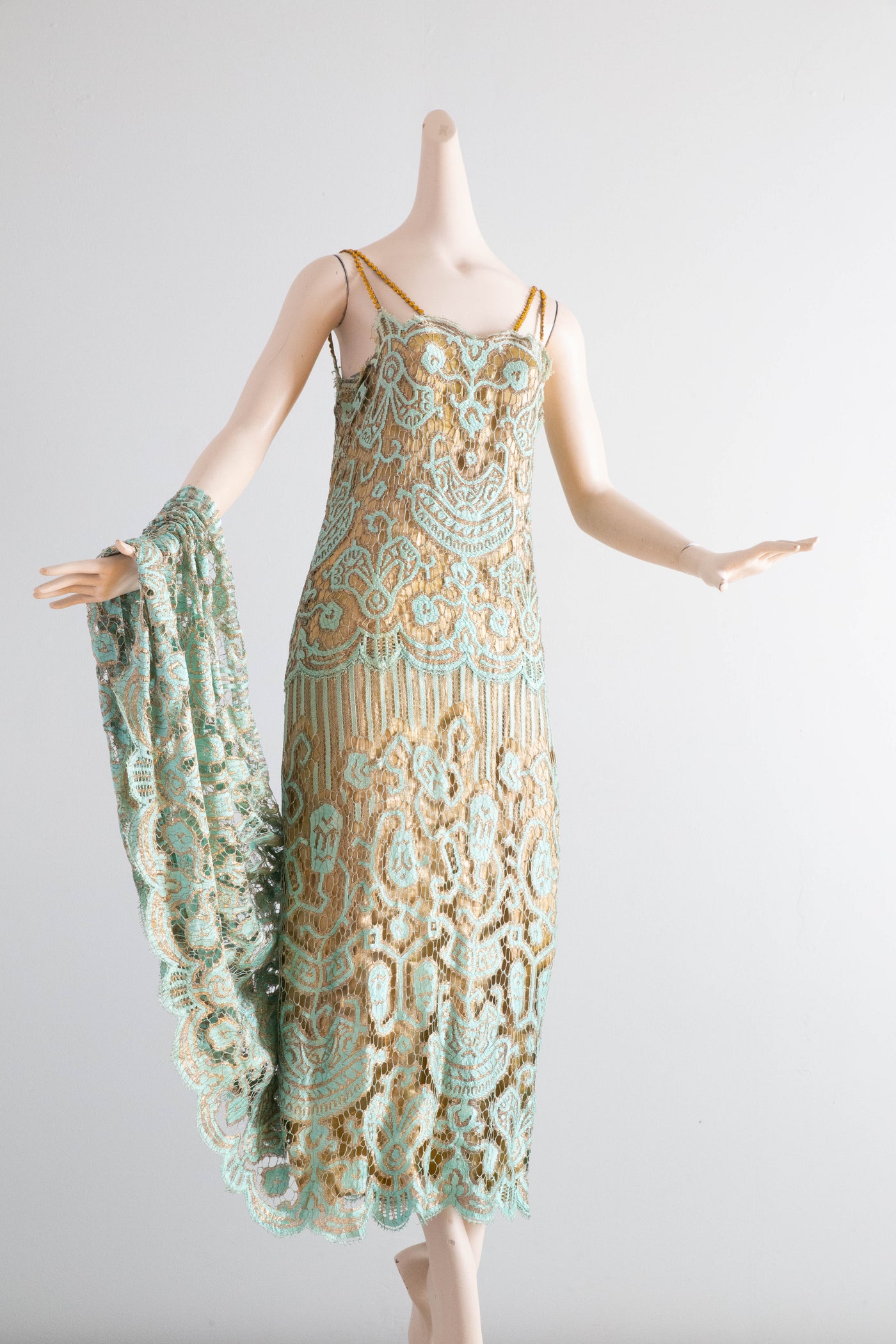 Museum Quality Rare 1920's Sally Milgrim Egyptian Revival Couture Even ...