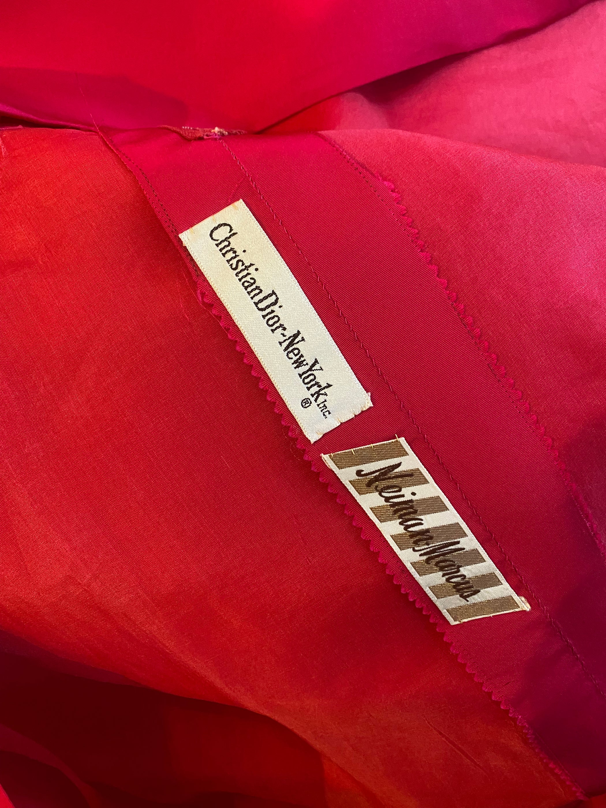 Exquisite 1950's Christian Dior Demi Couture Camellia Pink Silk Cockta ...