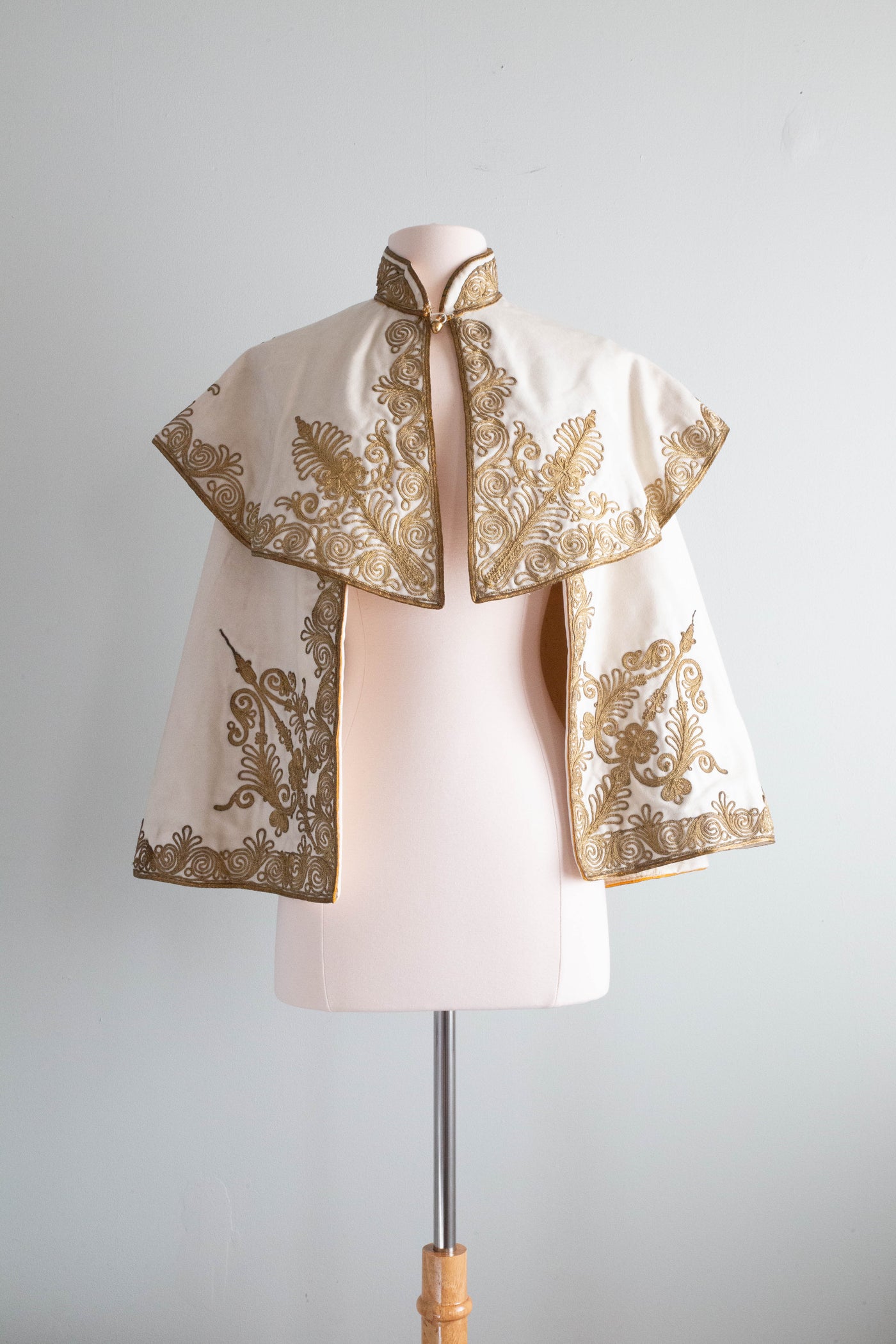 Spectacular 1905 Edwardian Ivory Cape With Gold Embroidery/ SM – Xtabay ...