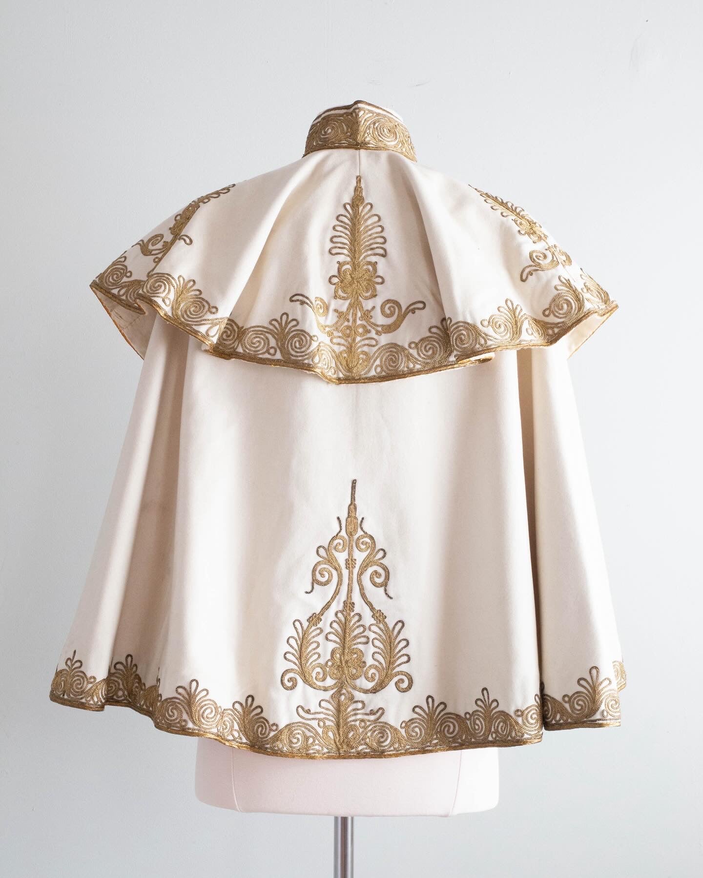 Spectacular 1905 Edwardian Ivory Cape With Gold Embroidery/ SM – Xtabay ...