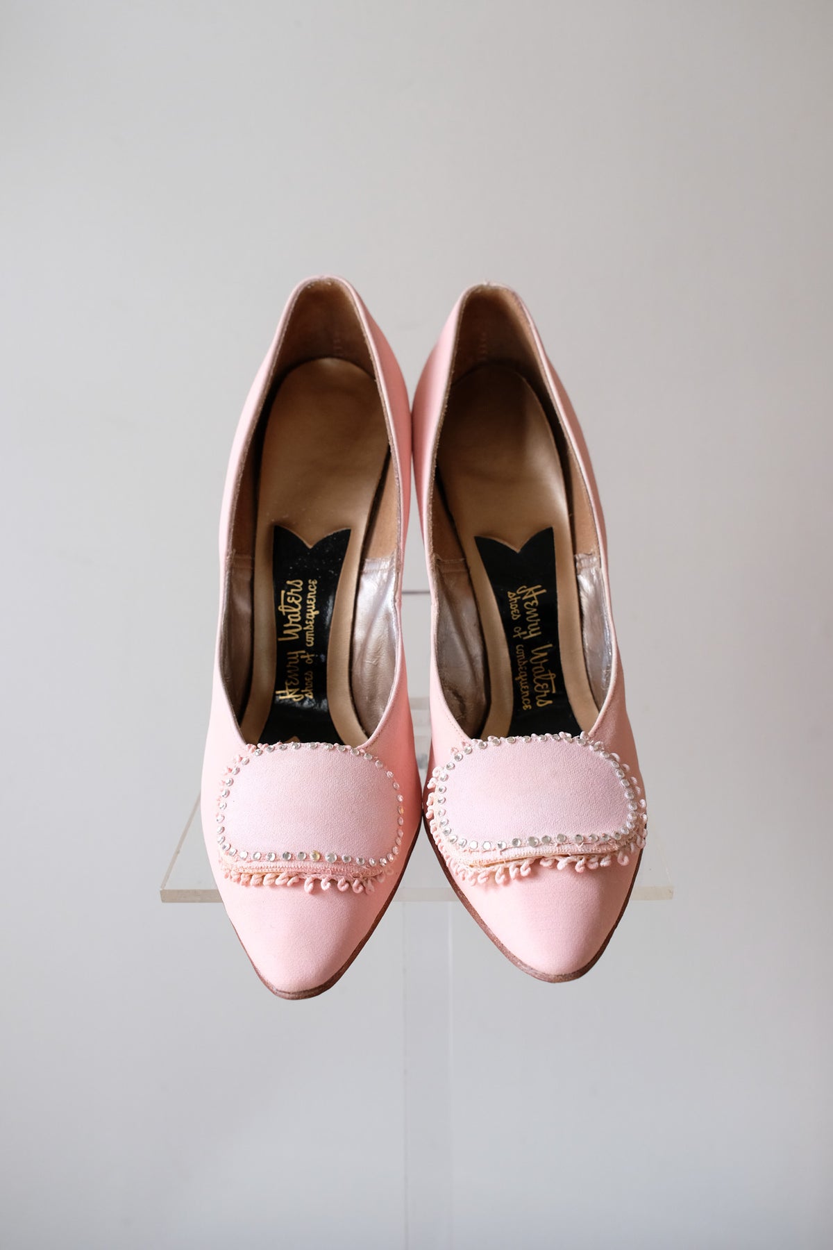 Vintage 1950's Baby Pink Rhinestone Pumps by Henry Waters / Sz 8.5 ...