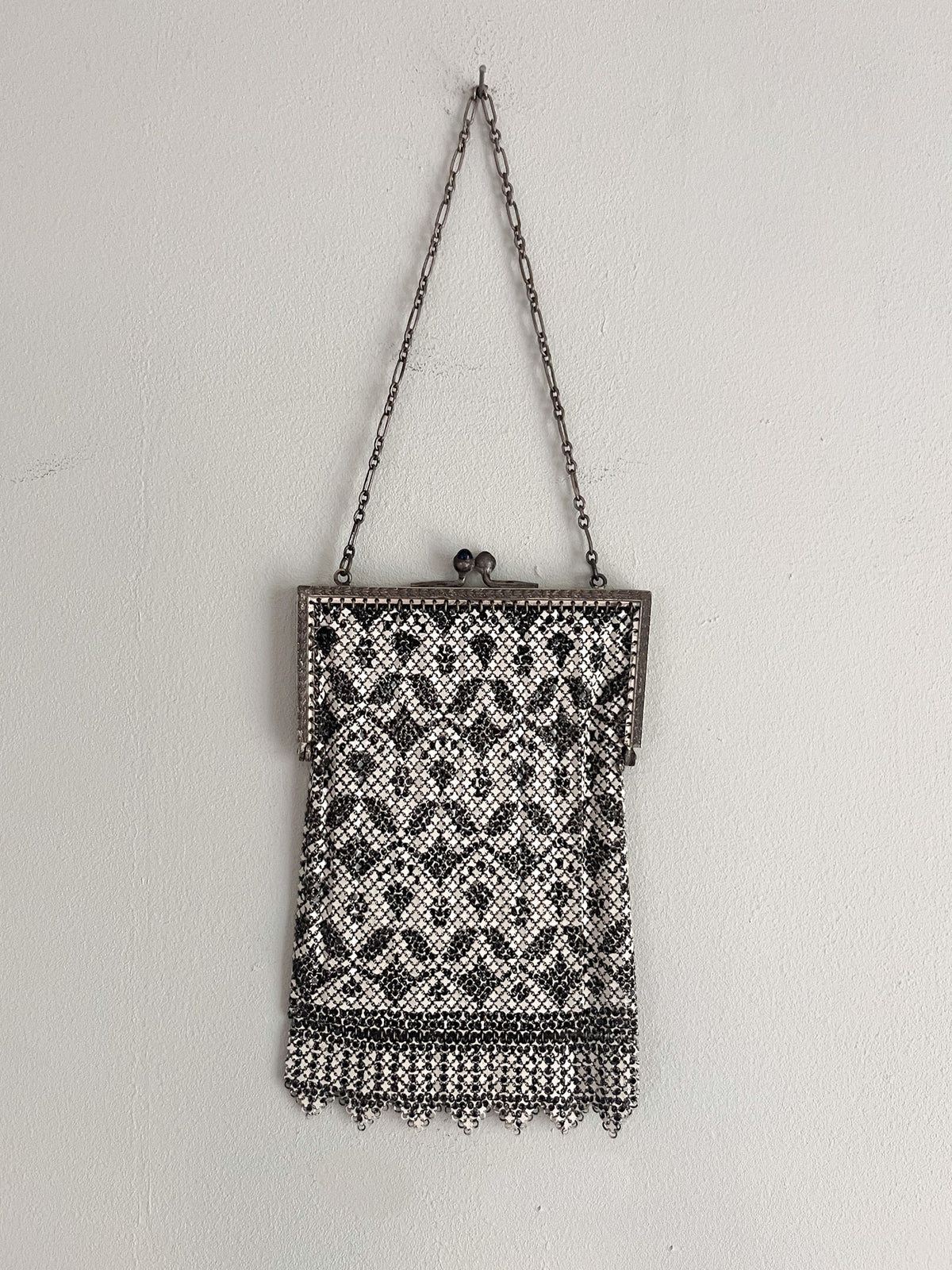 Antique 1920's Art Deco Ivory Chain Mail Evening Bag by Mandalian Mfg ...