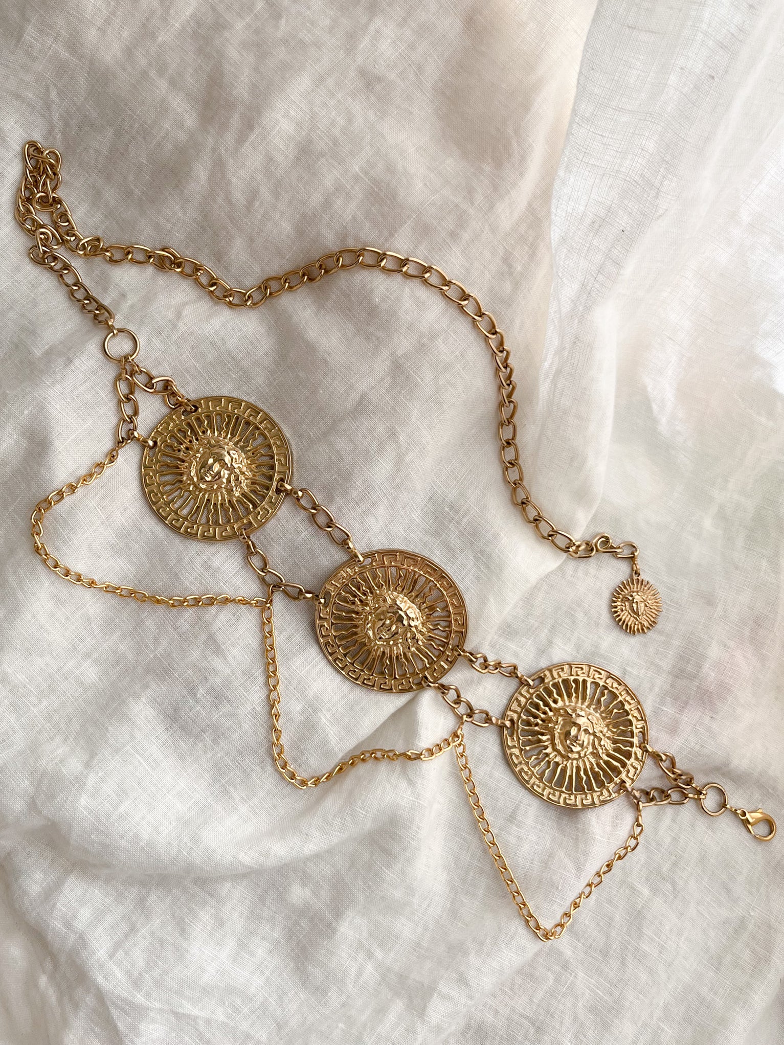 Gorgeous 1970's Gold Chain Statement Belt / S/L – Xtabay Vintage