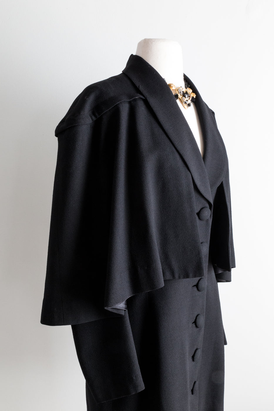 RARE Late 40's Black Label Lilli Ann Convertible Cape Princess Coat ...
