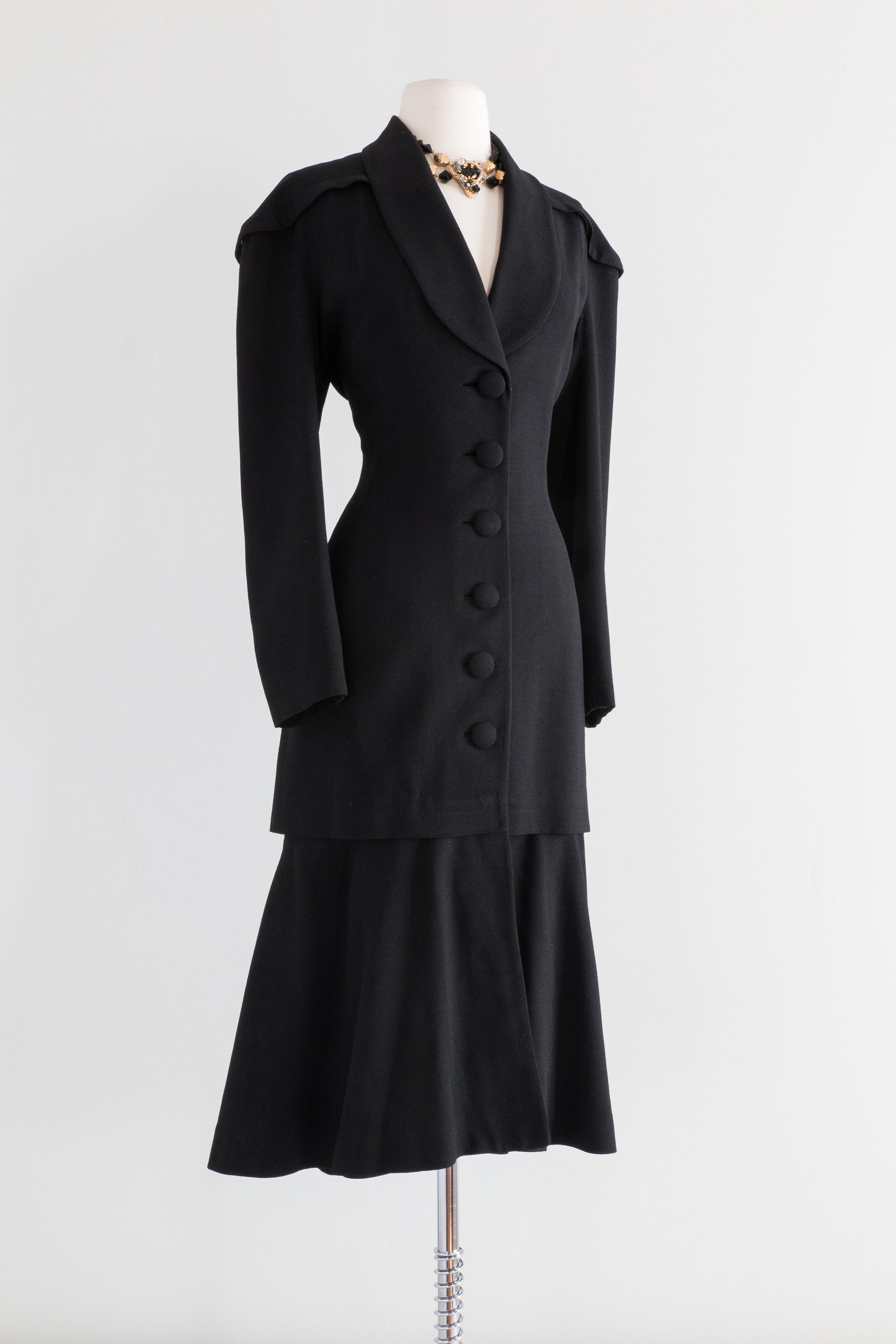 RARE Late 40's Black Label Lilli Ann Convertible Cape Princess Coat ...