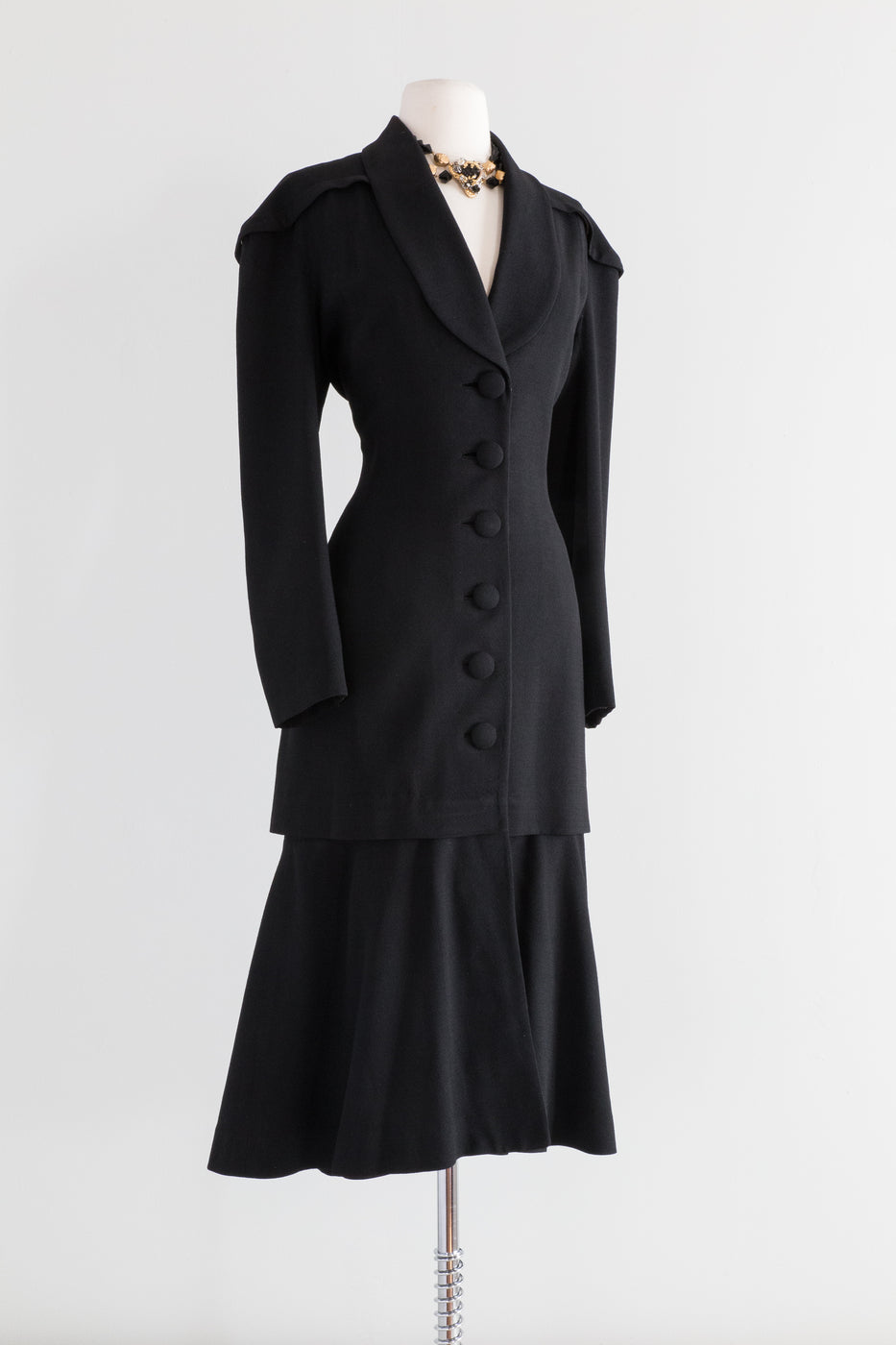 RARE Late 40's Black Label Lilli Ann Convertible Cape Princess Coat ...