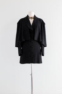 RARE Late 40's Black Label Lilli Ann Convertible Cape Princess Coat ...