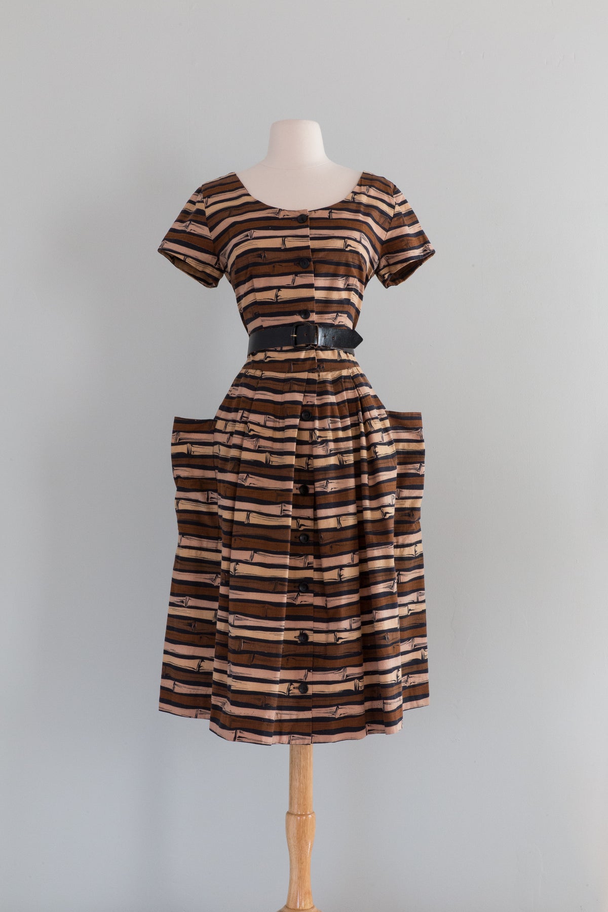 Rare 1950's Bamboo Print Cotton Dress By Horrockses / Medium – Xtabay ...