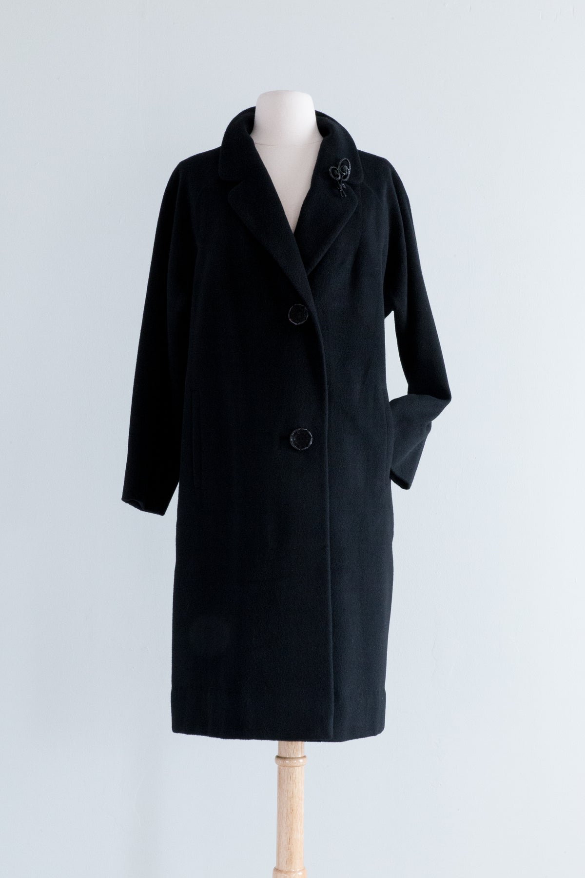 Vintage 1960's Black Cashmere Longline Coat / Medium – Xtabay Vintage