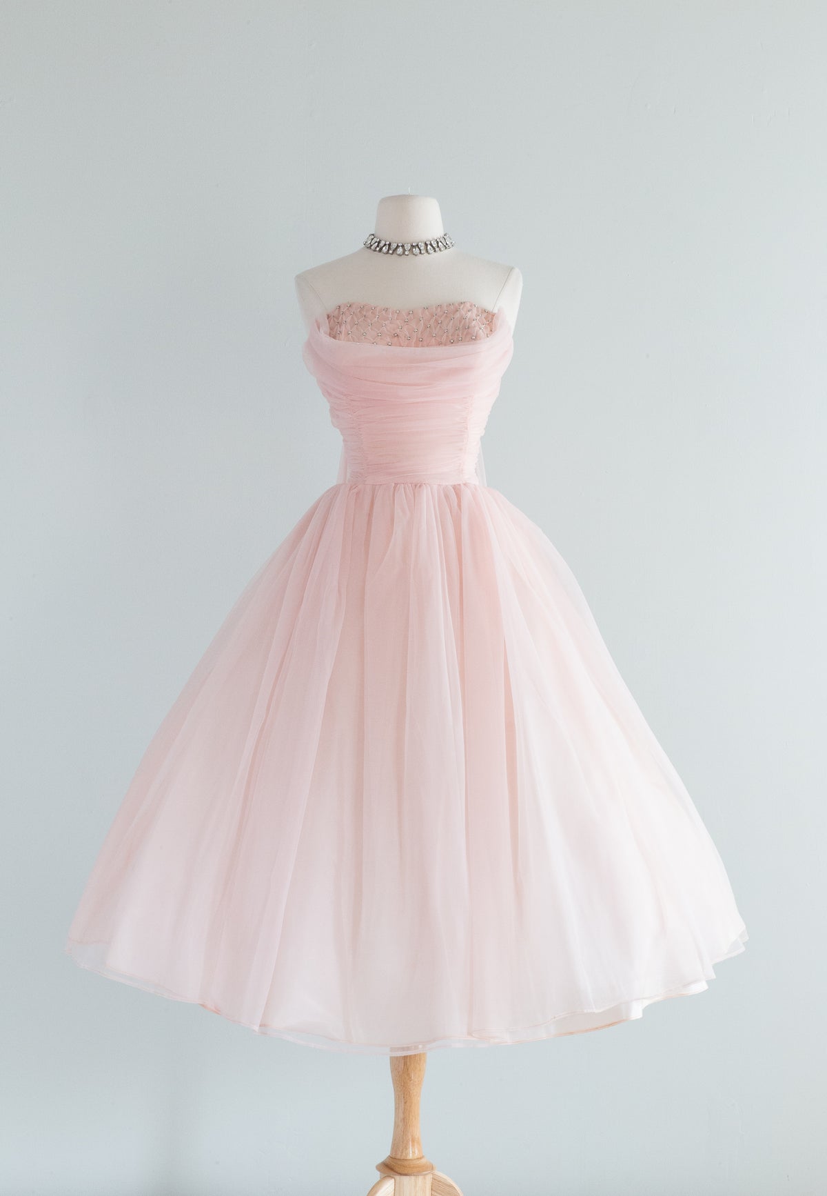 Iconic 1950's Cotton Candy Sweetheart Strapless Party Dress / Small ...
