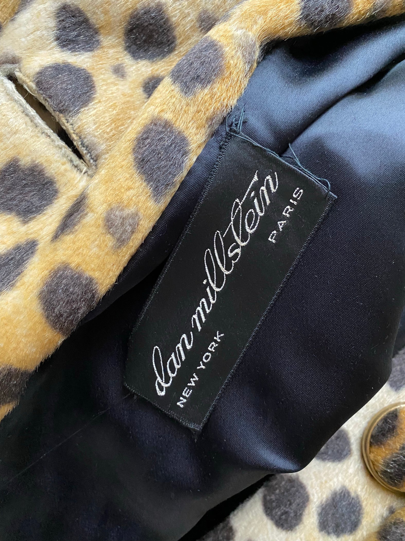 Fabulous 1960s Faux Cheetah Print Cocoon Coat By Dan Millstein / ML ...